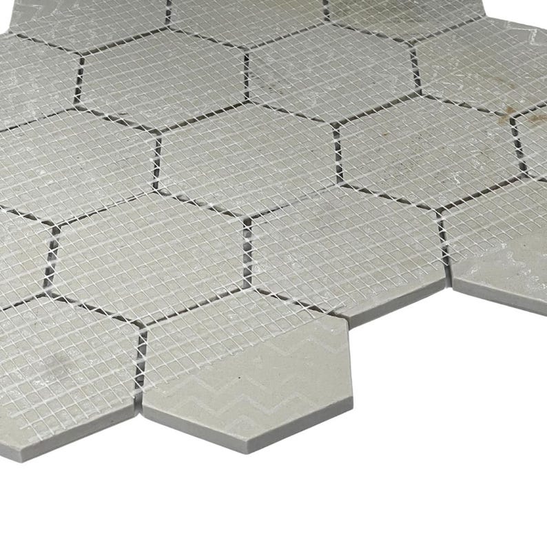 Tenedos Azurite Hexagon Porcelain Mosaic Tile - Etsy