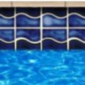 Navy Blue Wavy Porcelain Tile, Pool Backsplash, 6x12 - Etsy