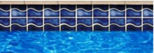 Tenedos Navy Ocean Blue Wavy Porcelain Lineup Border Pool Wall Floor ...