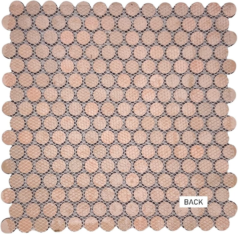 Penny Round Stainless Steel Mosaic Tile on Mesh Mounted Sheet - Etsy