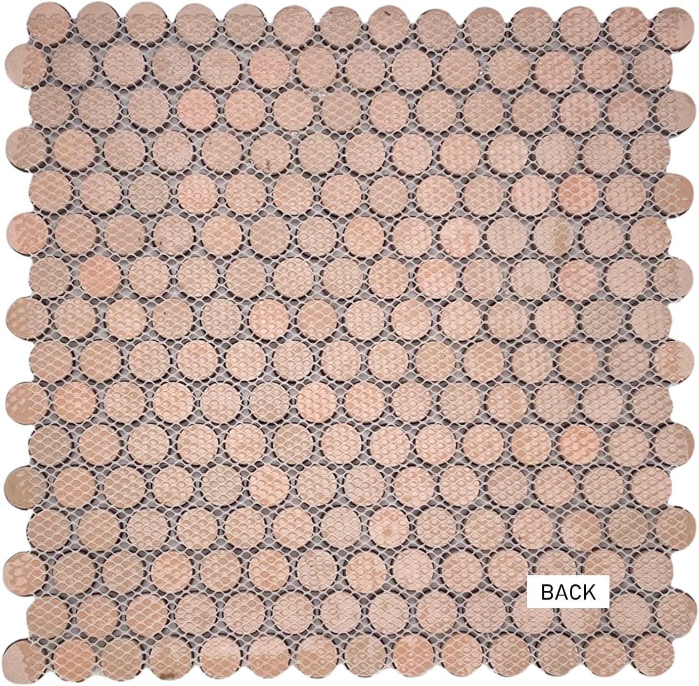 Penny Round Stainless Steel Mosaic Tile on Mesh Mounted Sheet - Etsy