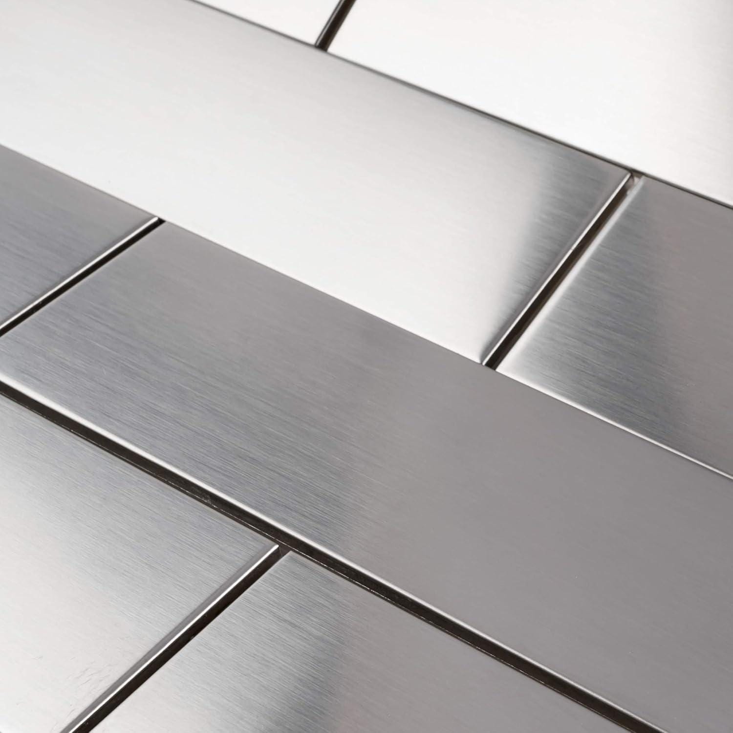 2" X 6" Stainless Steel Brick Subway Metal Mosaic Tile Backsplash - Etsy