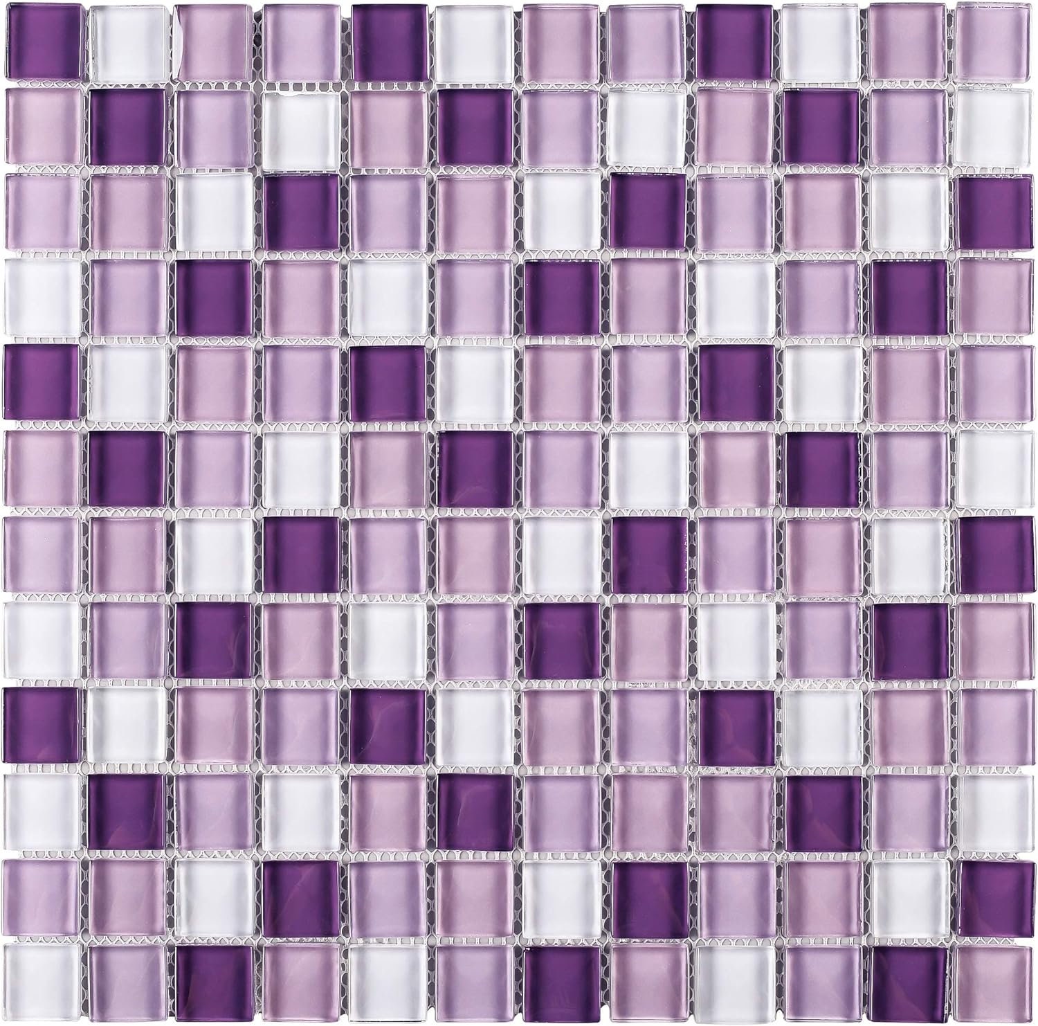 TGEMG-06 1x1 Square Green Glass Mosaic Tile Sheet-kitchen and Bath ...