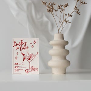 Lucky in Love Editable Party Invitation Template – Canva Digital ...