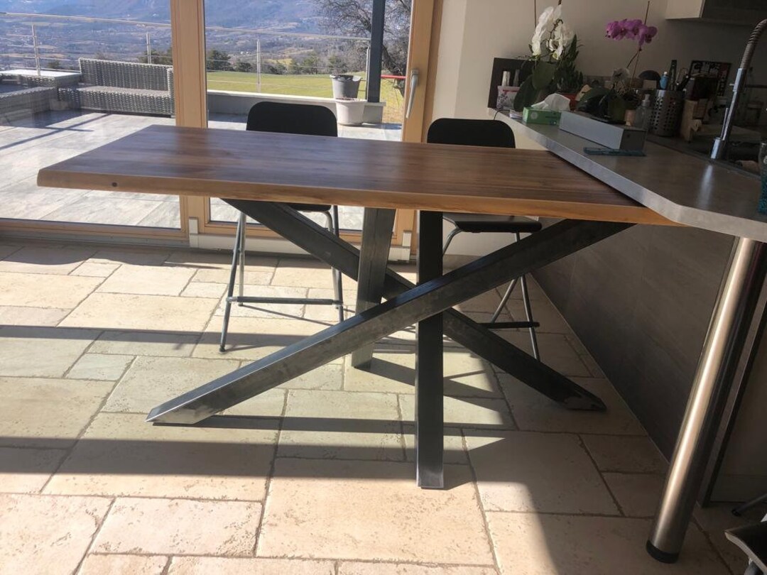 Pied de table à manger Mikado en acier - Etsy France