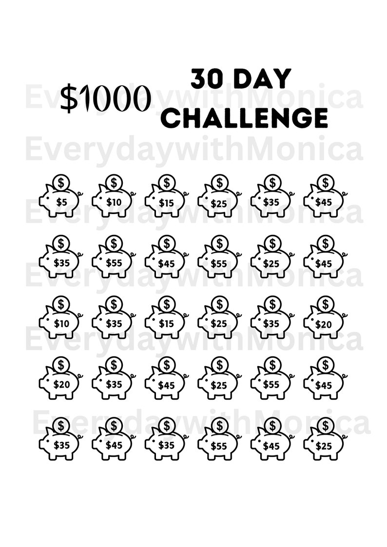 Savings Challenge Tracker Printable: 15 Page Money Goals (digital ...