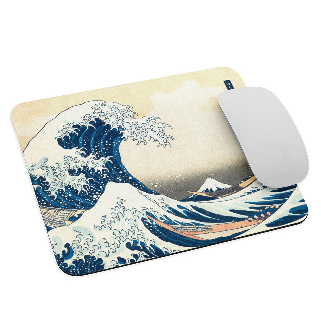 Mouse Pad Featuring the Great Wave of Kanagawa - Etsy