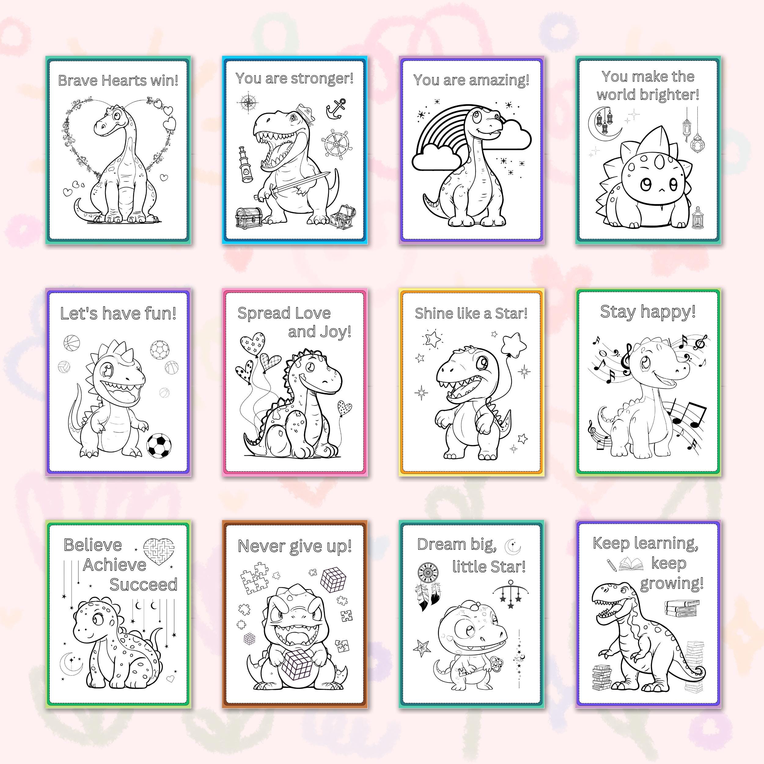 Printable Dinosaur Coloring Book for Kids | Fun Dino Coloring Pages ...