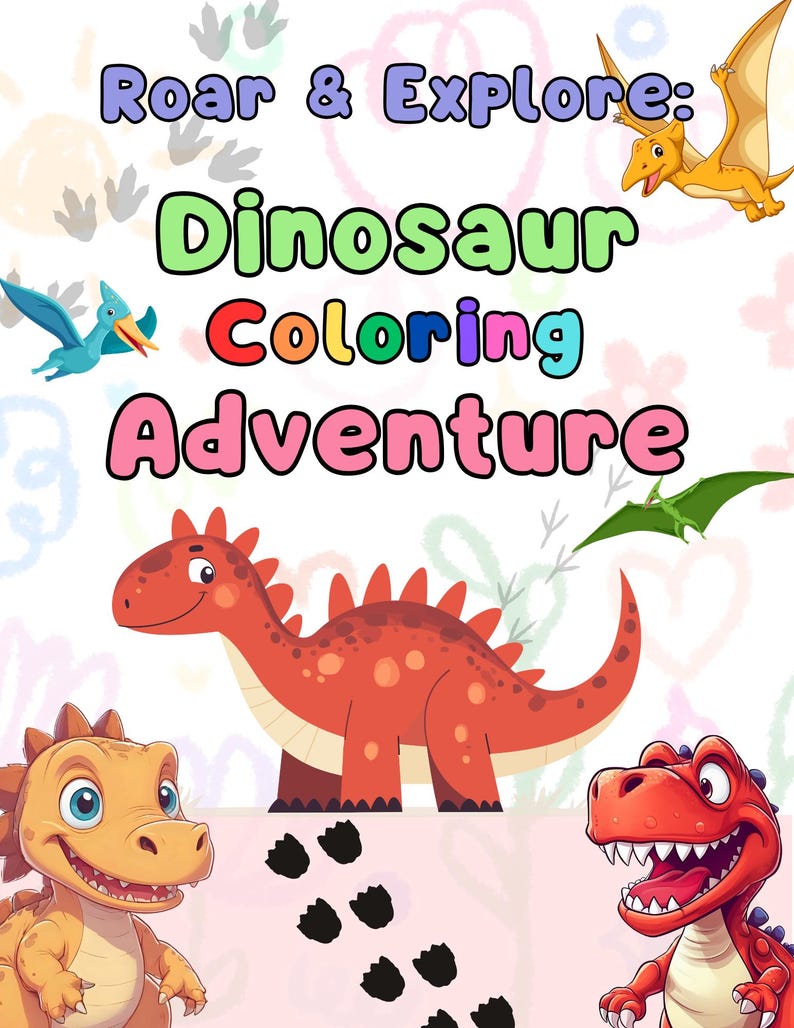 Printable Dinosaur Coloring Book for Kids | Fun Dino Coloring Pages ...