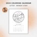 Boho Coloring Calendar 2024, Nature Coloring Calendar, 2024 Monthly ...