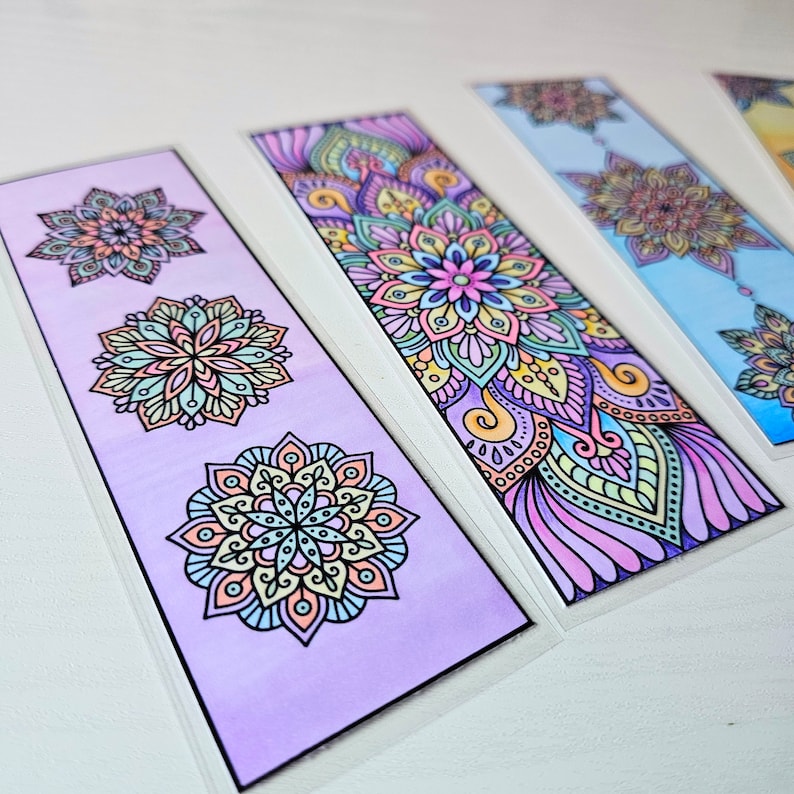 Printable Coloring Bookmarks for Adults and Teenagers, Mandala Coloring ...