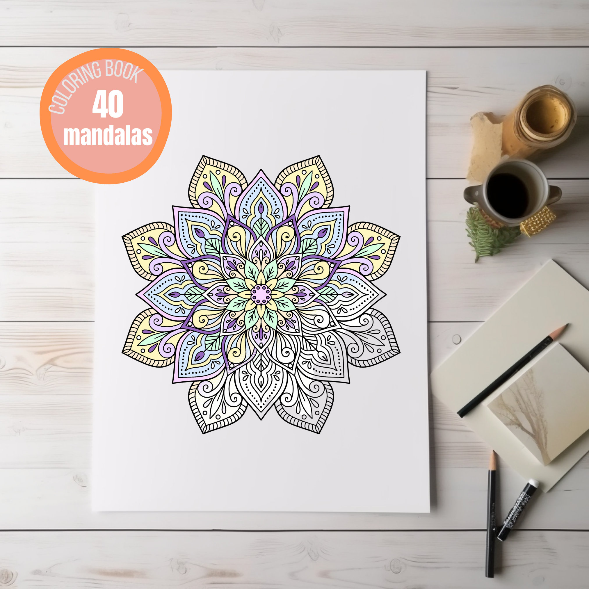 40 Mandala Coloring Pages, Adult Coloring Pages, Mandala Coloring Book ...