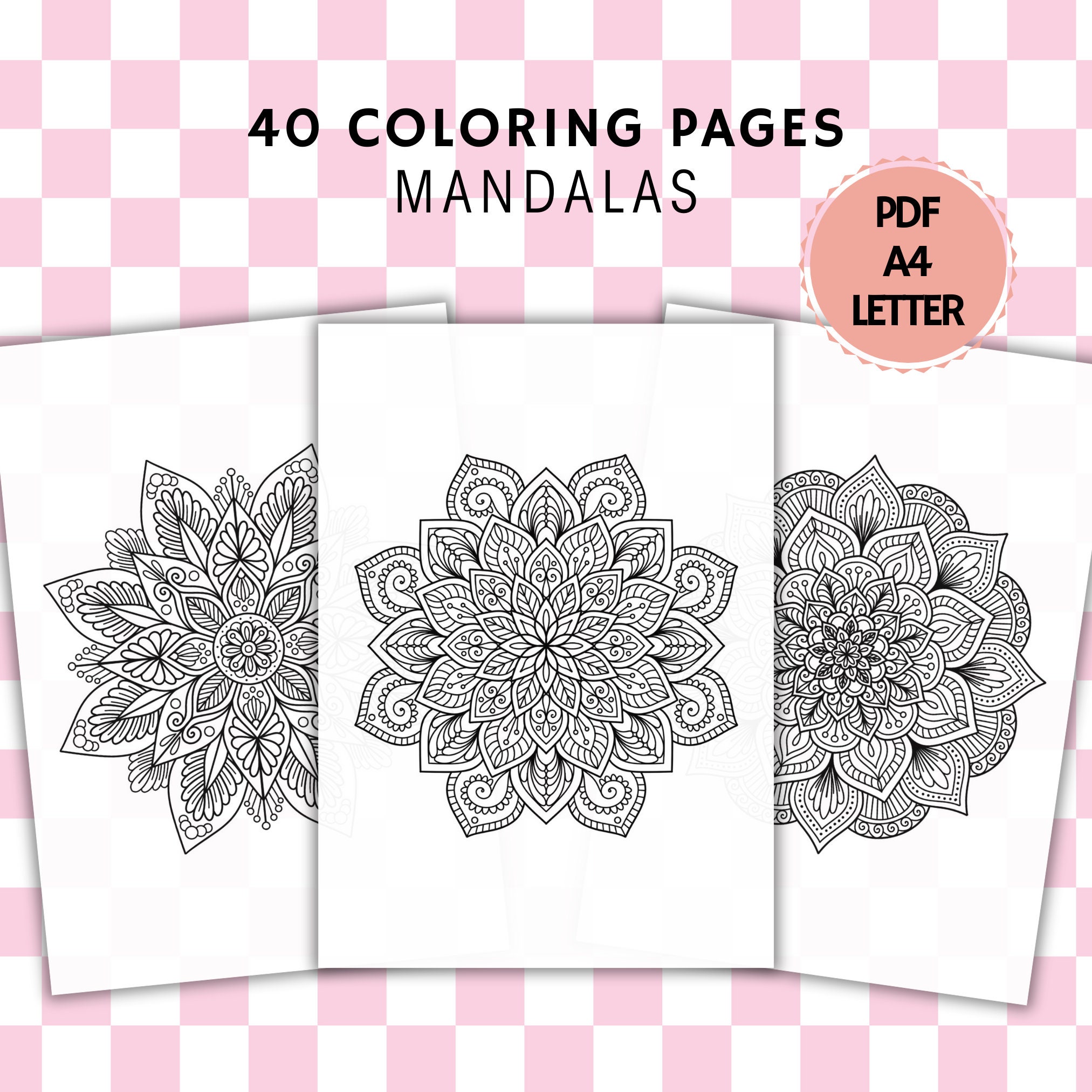 40 Mandala Coloring Pages, Adult Coloring Pages, Mandala Coloring Book ...