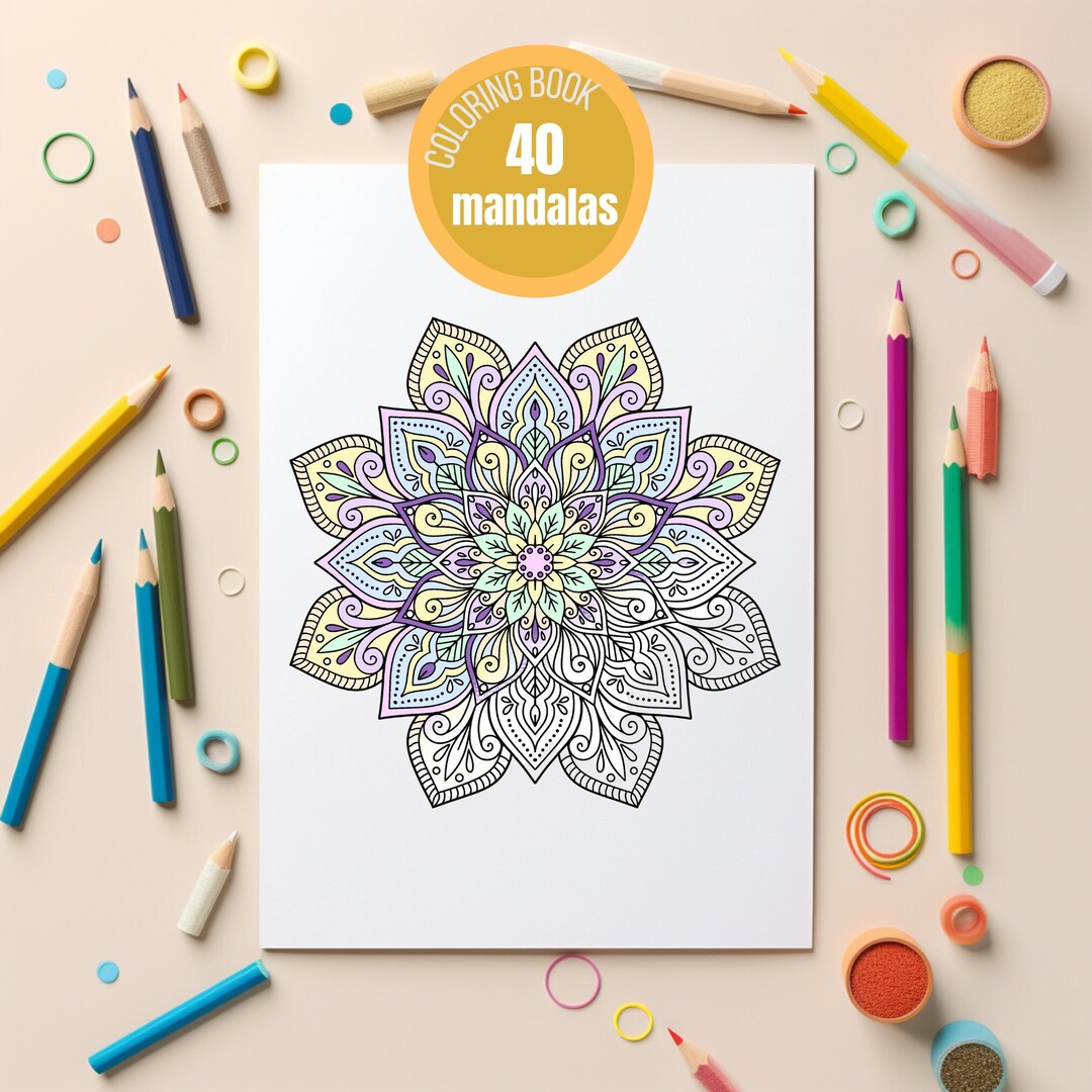 40 Mandala Coloring Pages, Adult Coloring Pages, Mandala Coloring Book ...