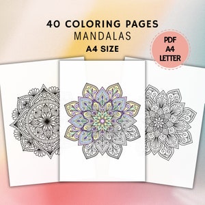 40 Mandala Coloring Pages, Adult Coloring Pages, Mandala Coloring Book ...