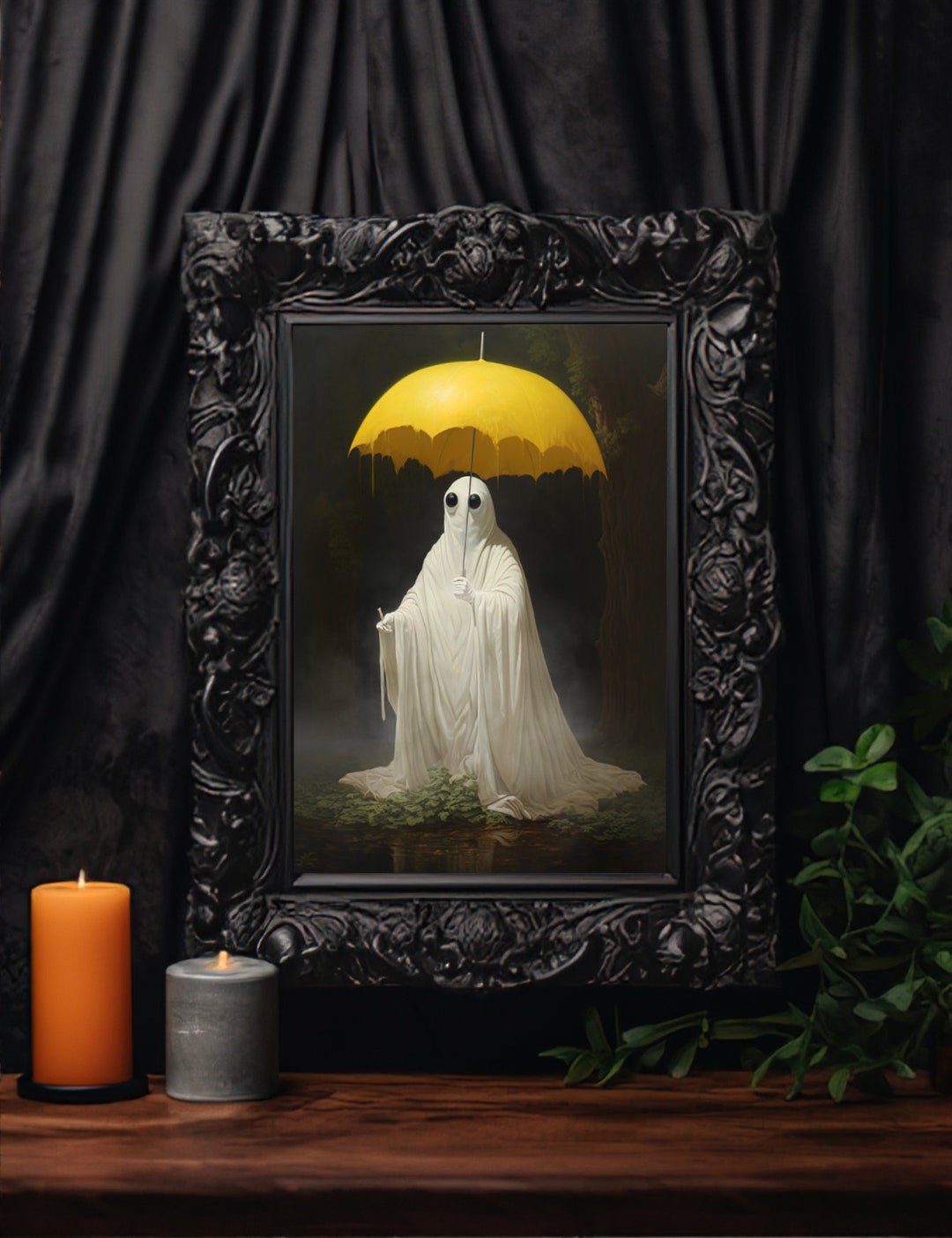 Halloween Decor/vintage Ghost Painting Digital Download/printable ...