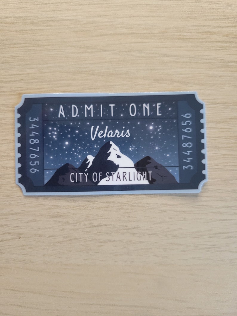 Velaris City of Starlight Ticket to Velaris Sticker Vinyl Die Cut ...