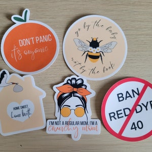 Crunchy Mama Vinyl Die Cut Sticker Pack Set of 5, Gift for Crunchy ...