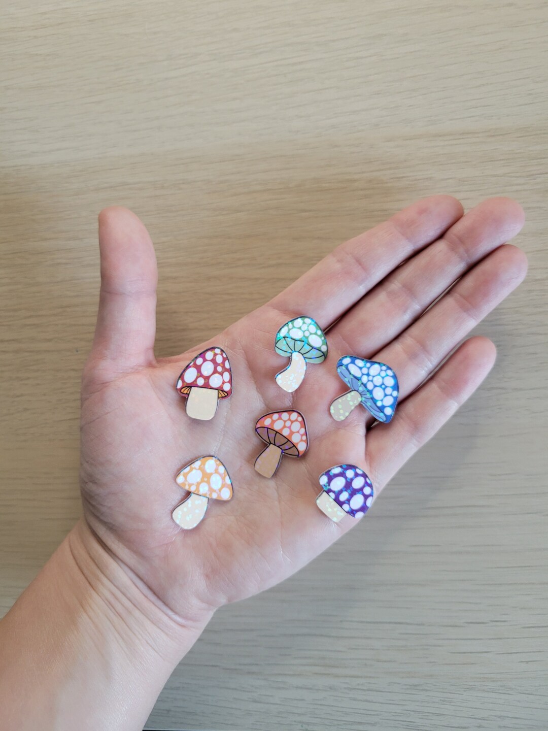 Rainbow Mushroom Mini Sticker Pack - Irredescent Psychedelic Mushroom ...