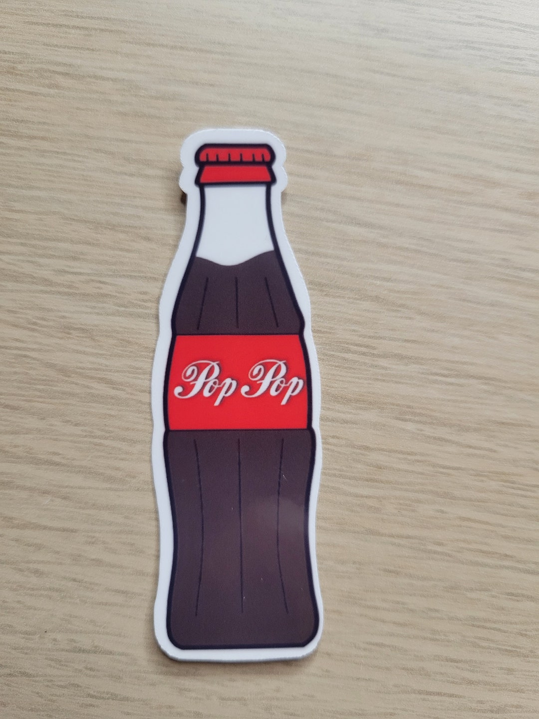Pop Pop Coke Bottle Sticker, Die Cut Vinyl and Waterproof for Water ...