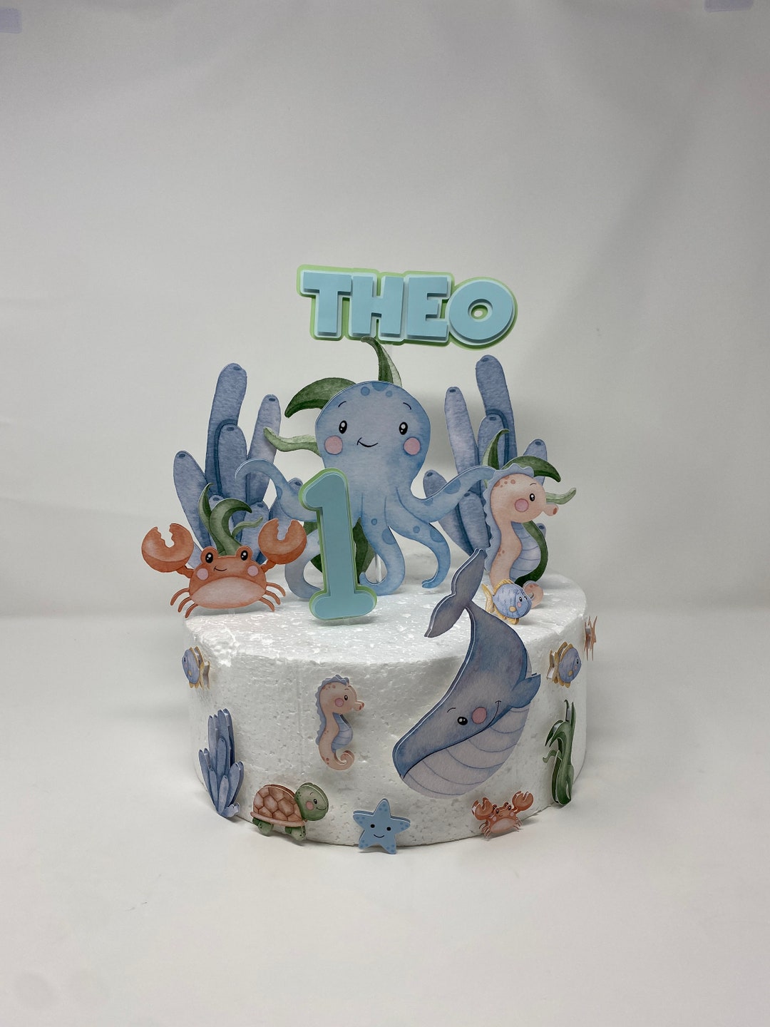 Under the Sea Cake Topper- Birthday Sea Cake Topper - Etsy