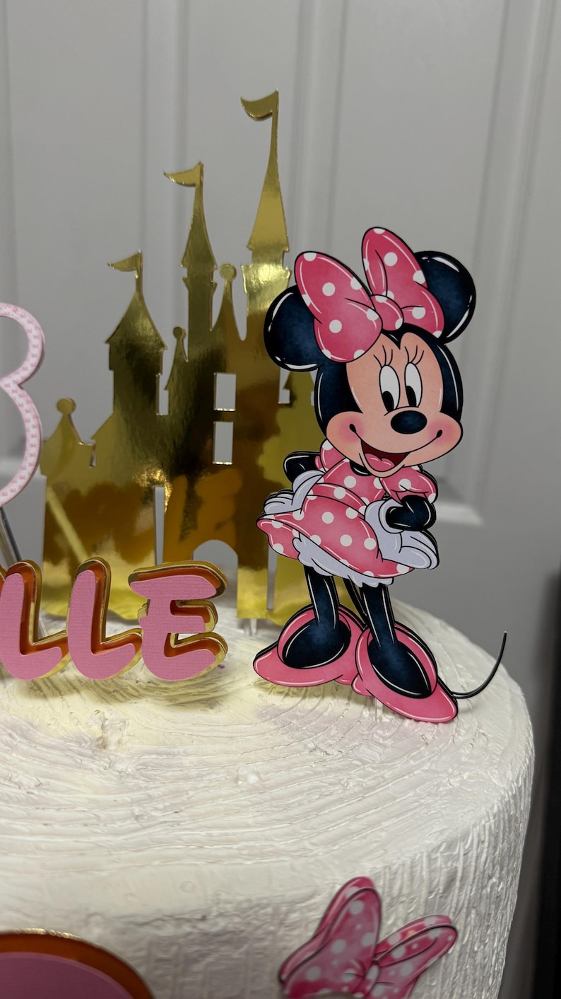 Minnie Mouse Cake Topper: Birthday Party Decoration - Etsy