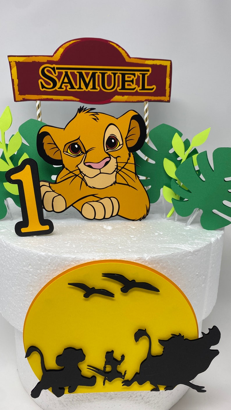 Lion King Cake Topper: Personalized Birthday Party Decor - Etsy