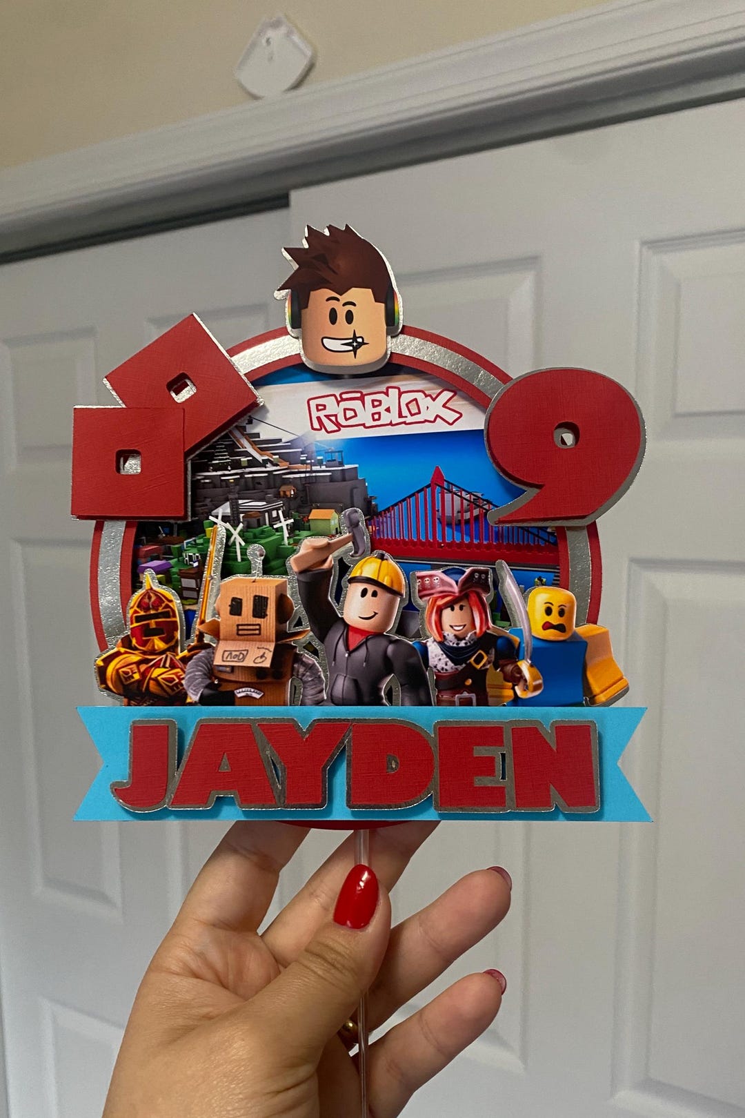Roblox Cake Topper - Roblox Party Decor - Roblox Birthday Boy - Roblox ...