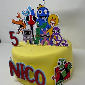 Rainbow Friends Cake Topper - Etsy