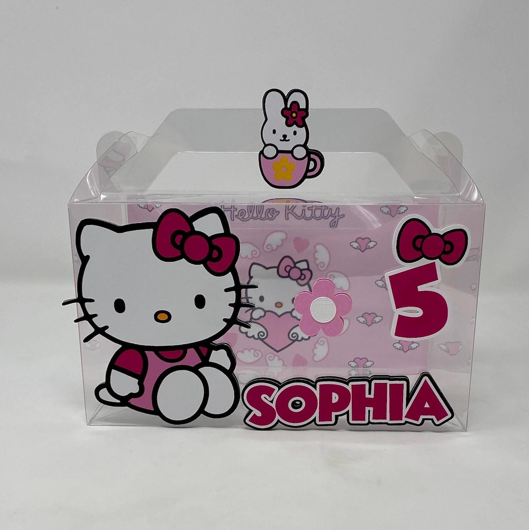 Kitty Clear Gable Box Kitty Birthday Party Kitty Birthday Girl - Etsy