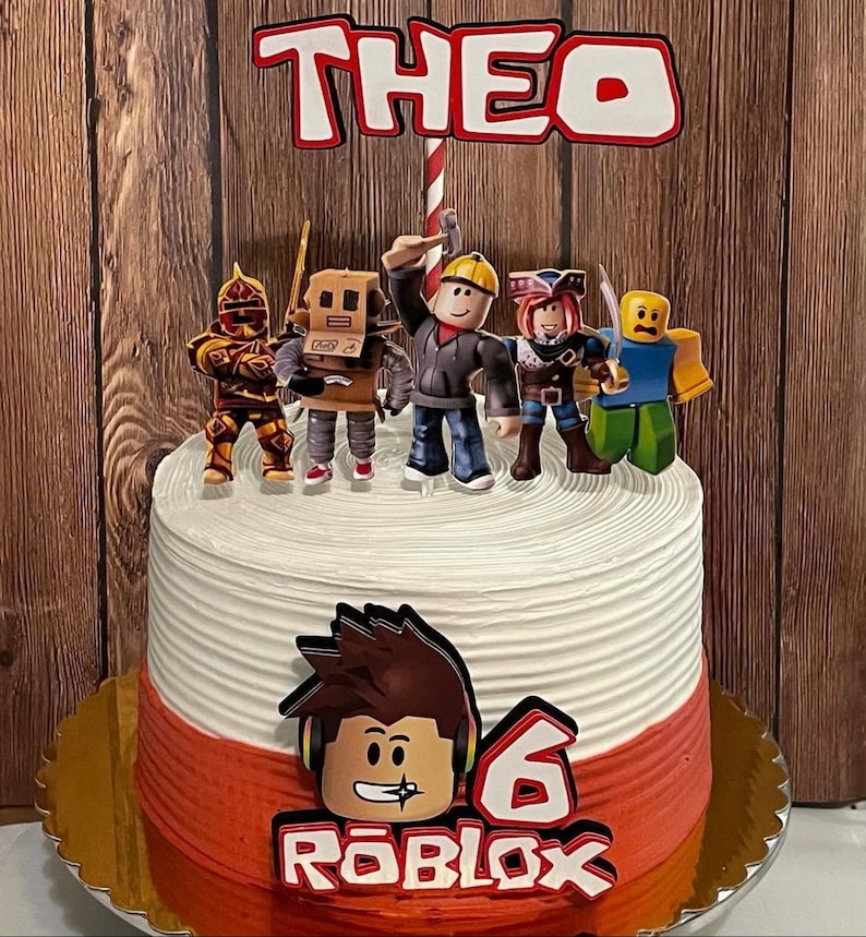 Roblox Cake Topper-roblox Party Decor - Etsy