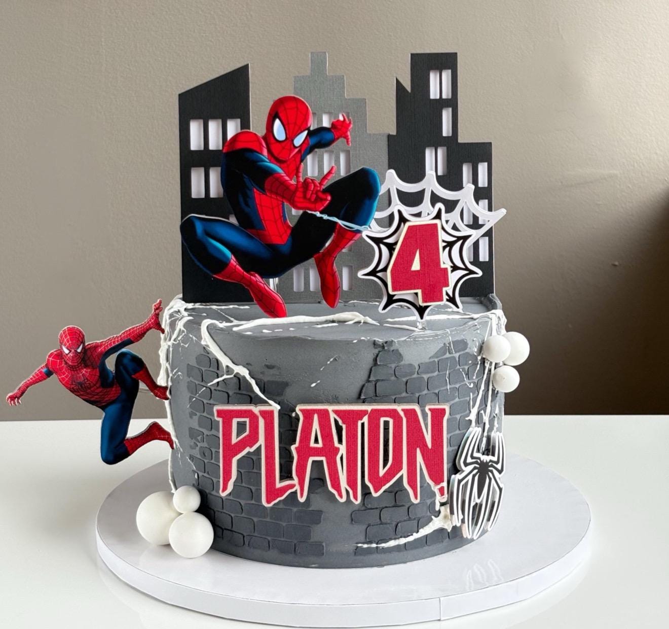 Spider Man Cake Topper - Etsy