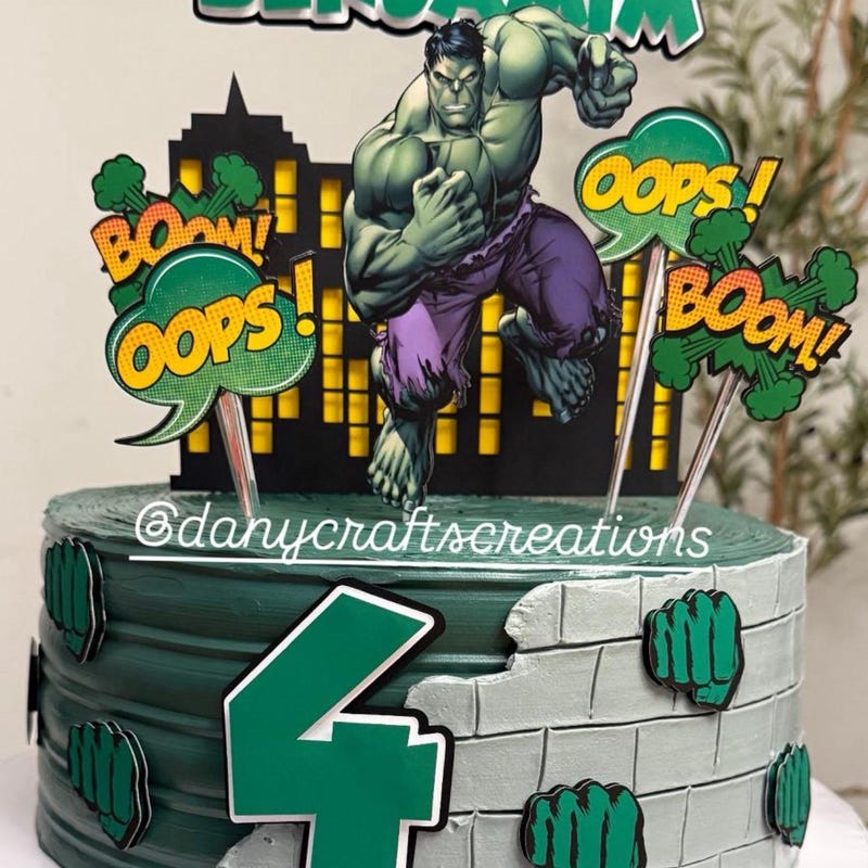 Hulk Cake Topper - Etsy