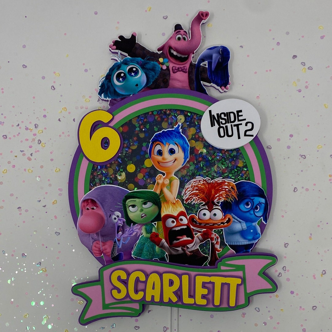 Inside Out Cake Topper Inside Out Birthday Inside Out Party - Etsy Hong ...
