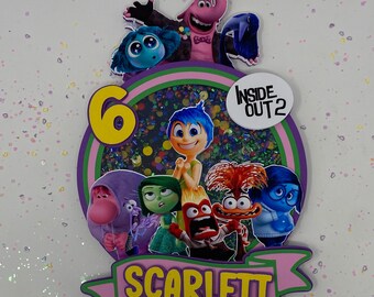Inside Out Cake Topper Inside Out 2 Birthday Inside Out Party Theme ...