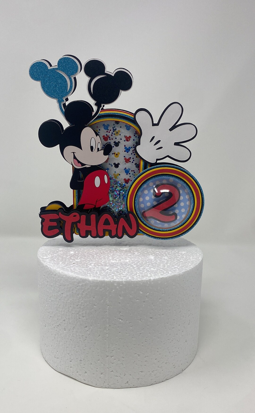 Mickey Mouse Shaker Cake Topper - Etsy