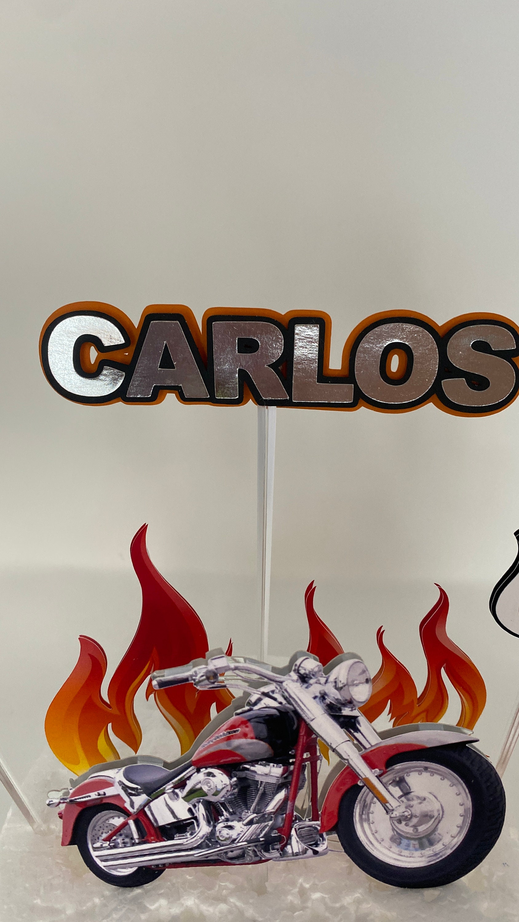 Motorcycle Cake Topper- Motorcycle Birthday Party - Etsy