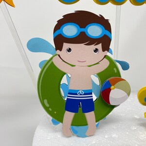 Pool Party Cake Topper - Pool Party Birthday - Pool Party Decoration - Etsy