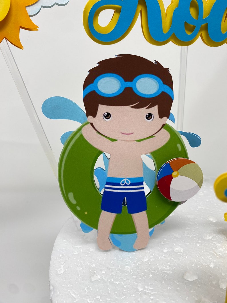 Pool Party Cake Topper Pool Party Birthday Pool Party - Etsy