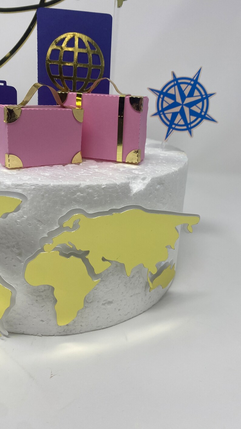Traveler Cake Topper Travel Cake Decorations Trip Cake - Etsy