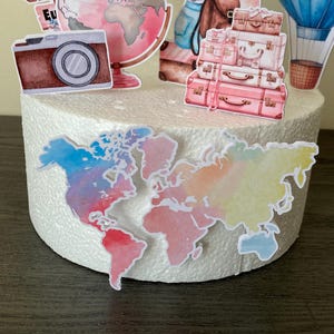 Traveler Cake Topper - Travel Cake Decorations - Trip Cake Topper - Etsy