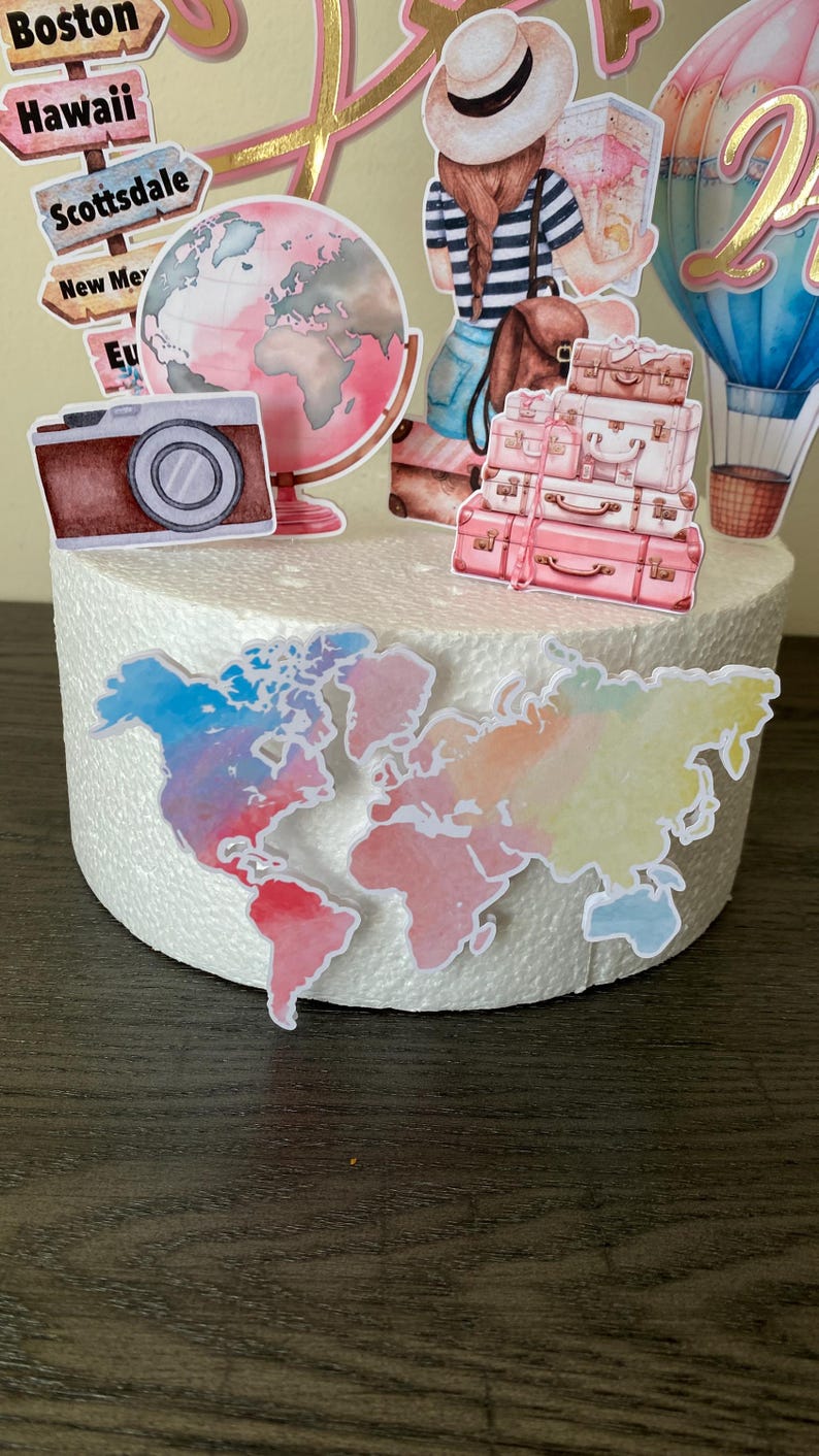 Traveler Cake Topper: Adventure Trip Decorations - Etsy