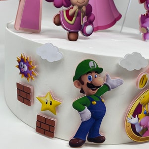 Princess Peach Cake Topper: Super Mario Birthday Party Decor - Etsy