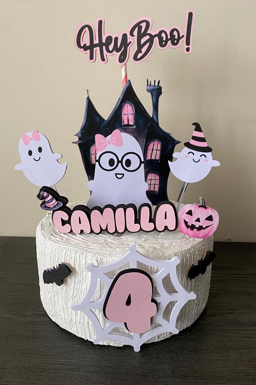 Ghost Cake Topper - Boo Cake Topper - Halloween Cake Topper - Etsy