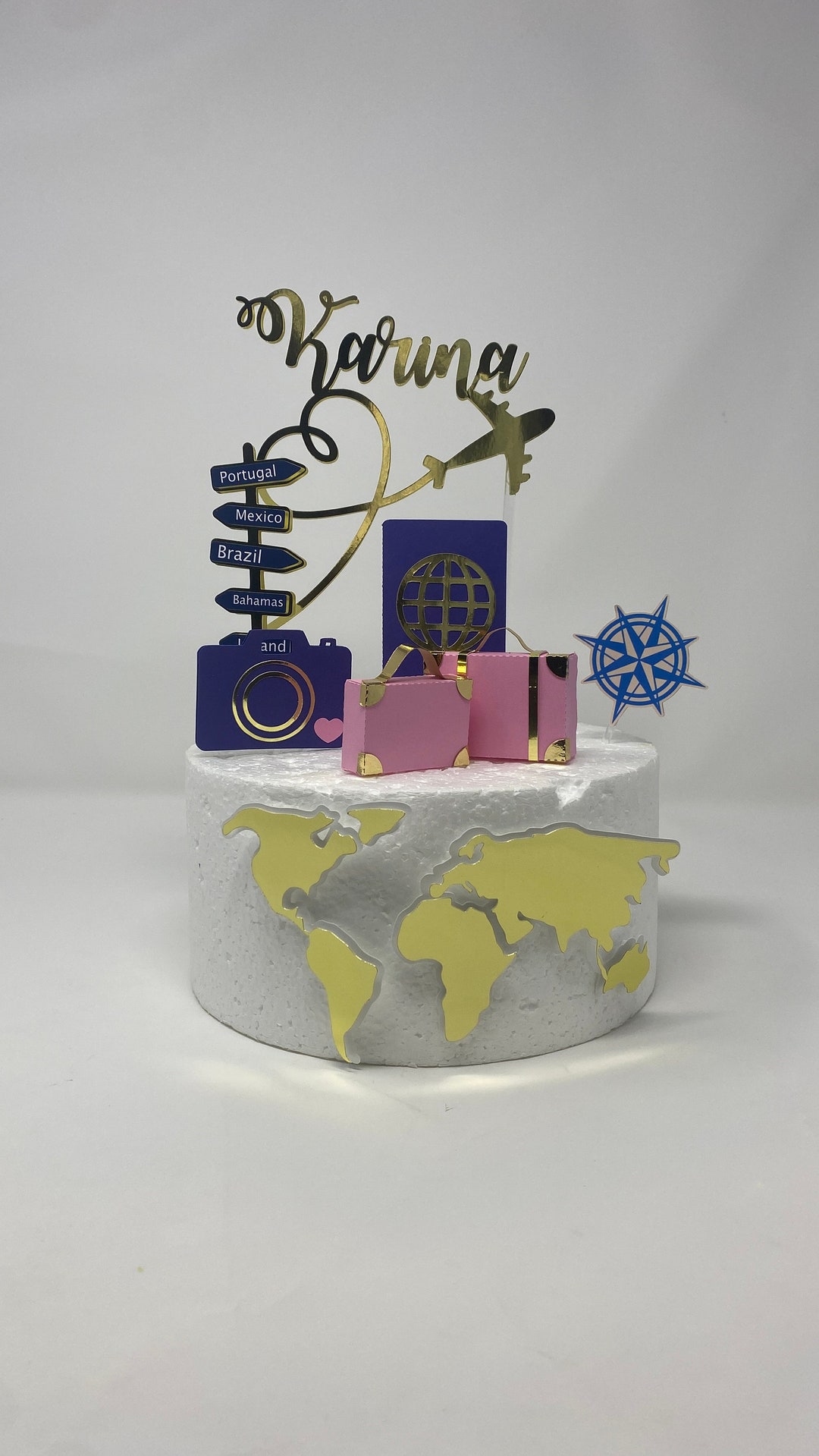 Traveler Cake Topper Travel Cake Decorations Trip Cake - Etsy