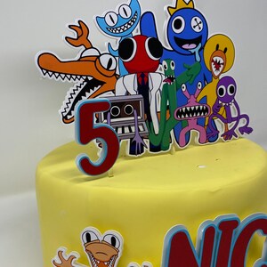 Rainbow Friends Cake Topper - Etsy