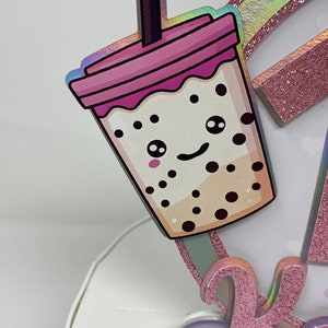 Bubble Tea Cake Topper Boba Cake Topper Bubble Tea Geburtstag Bubble ...