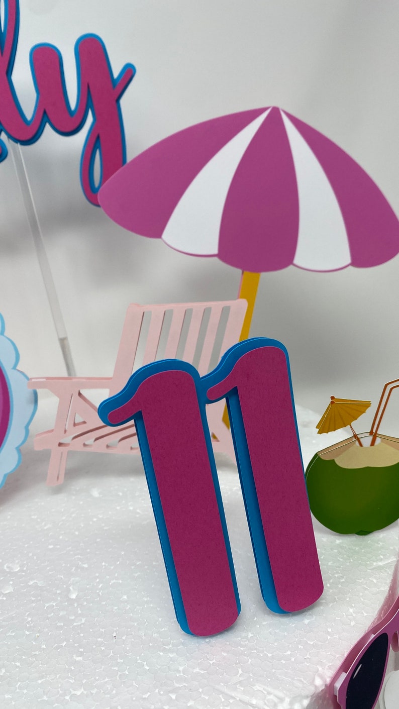 Pool Party Cake Topper Pool Party Birthday Pool Party - Etsy UK