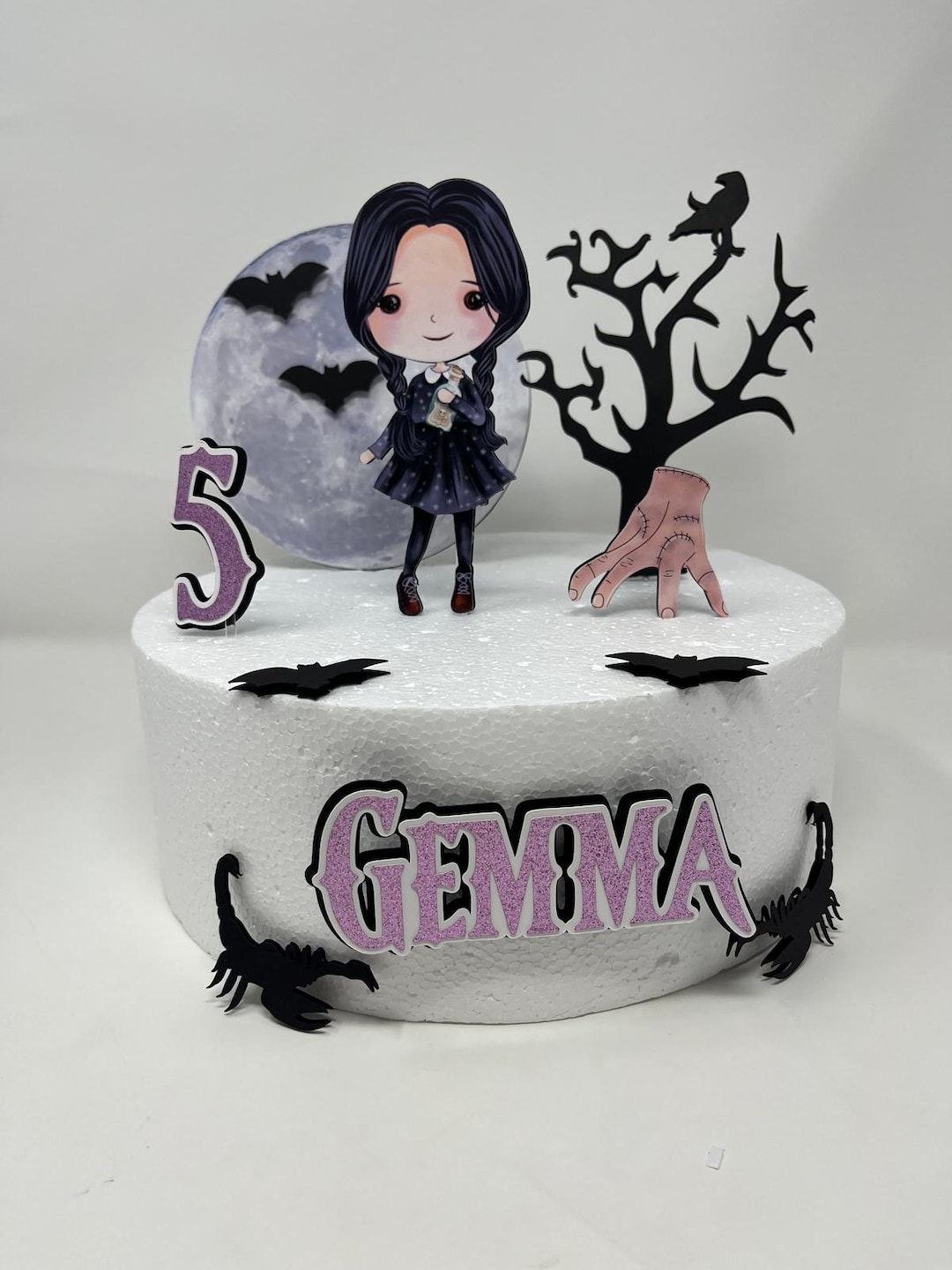 Wednesday Cake Topper Wednesday Addams Cake Topper Custom Cake Topper ...