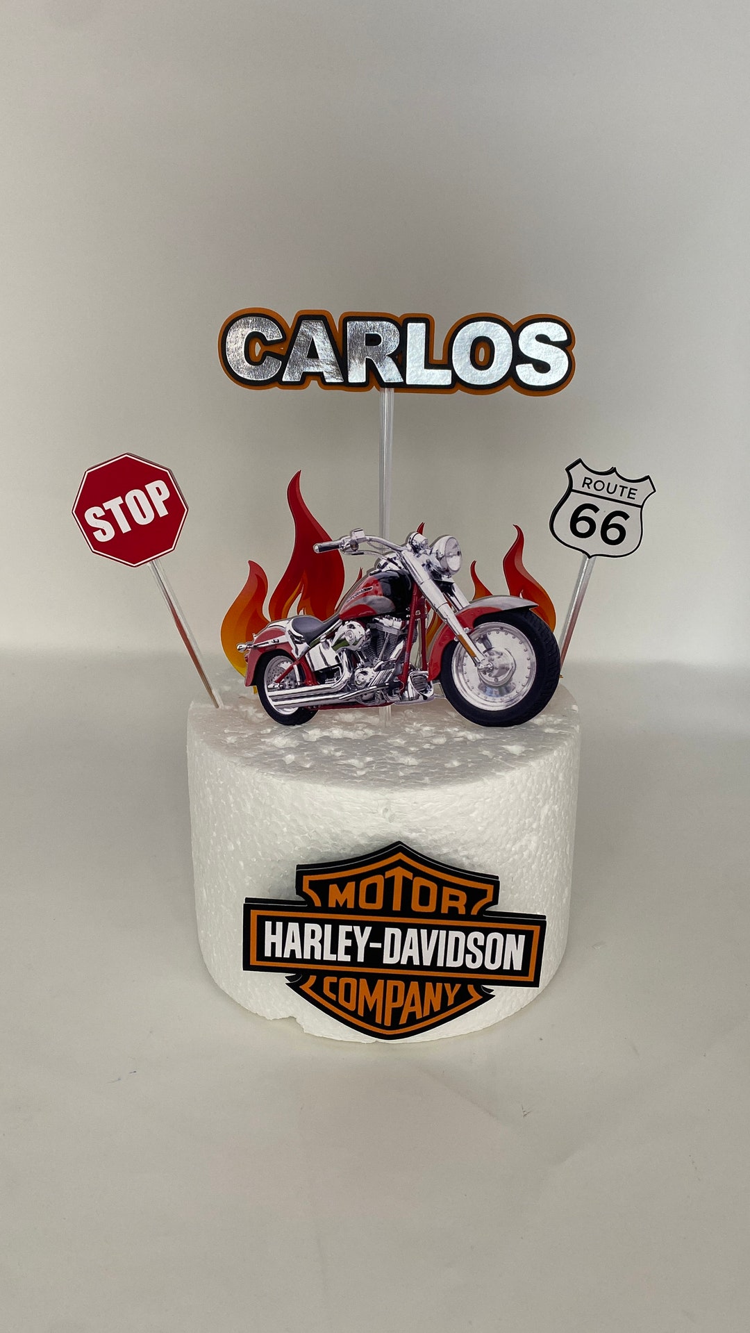 Motorcycle Cake Topper- Motorcycle Birthday Party - Etsy